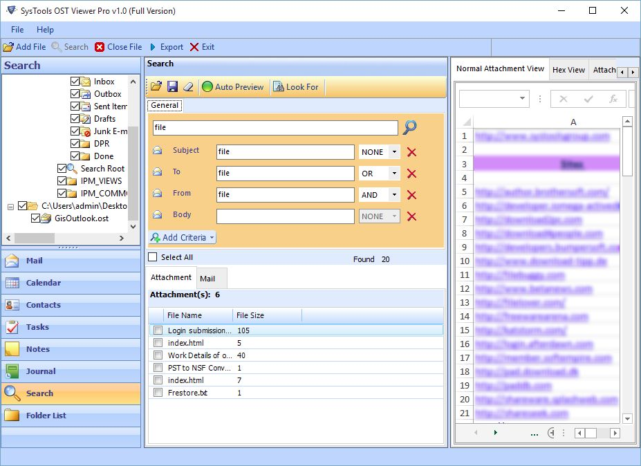 Advanced Searching – Perform OST Files Searching With Any Keywords