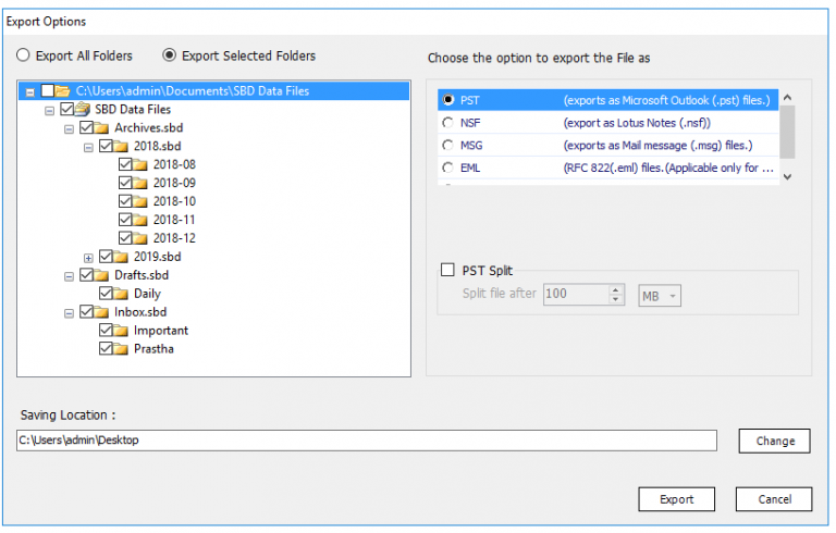 How to Import SBD files to Outlook PST with Folder Hierarchy