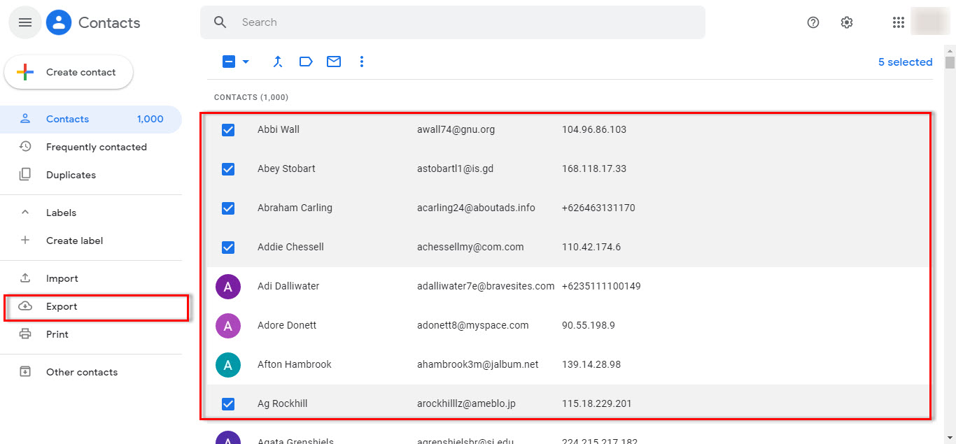How To Export Google Contacts To CSV File Gmail G Suite 