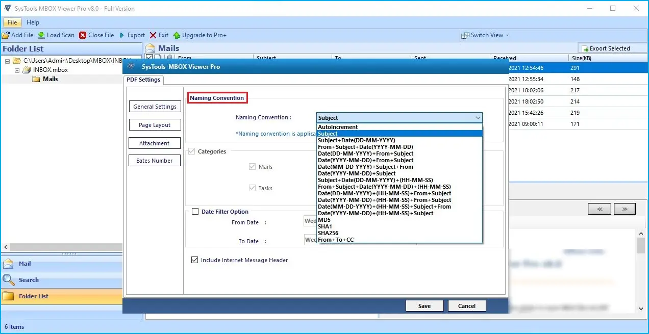 Batch Print Thunderbird Emails To PDF With Attachments