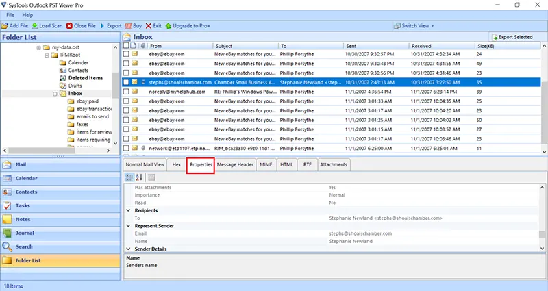 Explore Outlook PST Files in 7 Plus Preview Modes on Windows