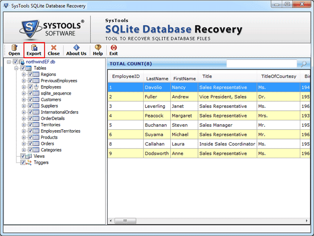 SQLite Database Recovery Repair Save Corrupted SQLite DB File